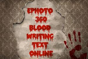 Blood writing text online