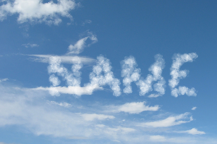 Cloud text effect